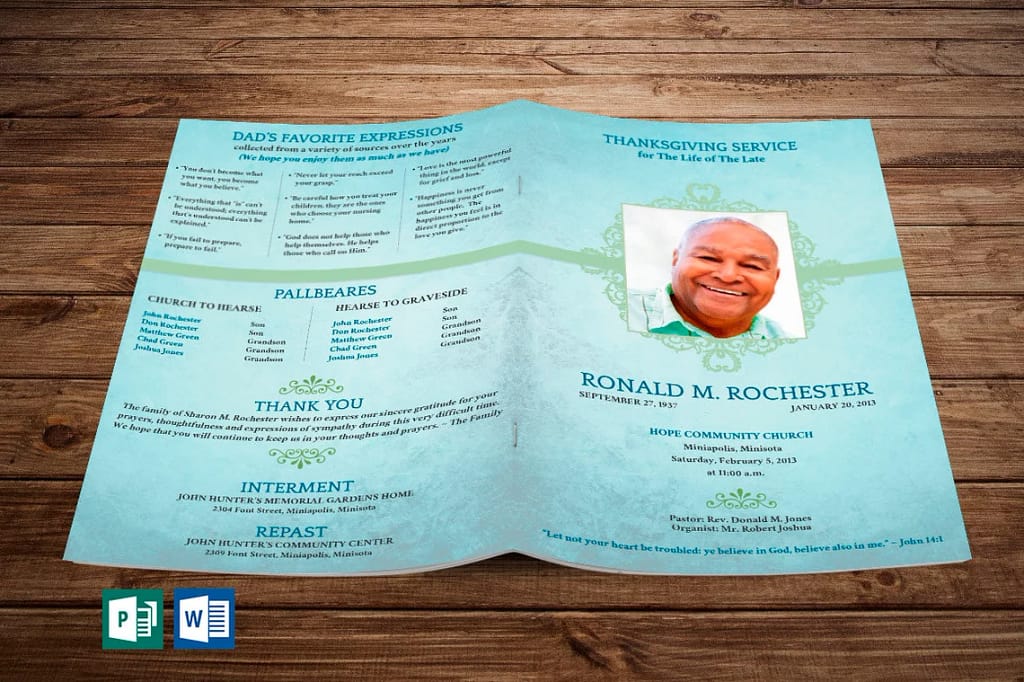 26 Victorian Style Funeral Program Templates - GraphicMule