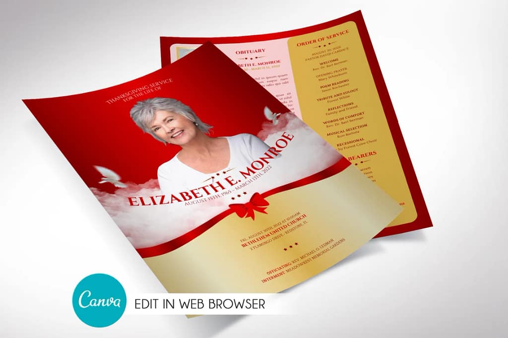 26 Victorian Style Funeral Program Templates - GraphicMule