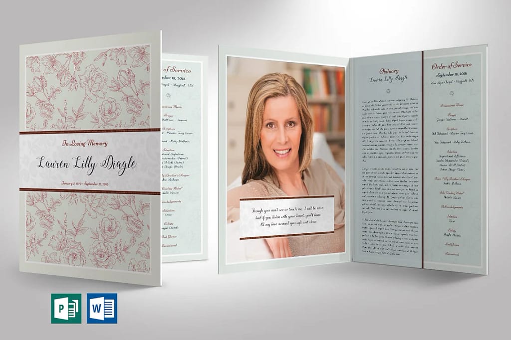26 Victorian Style Funeral Program Templates - GraphicMule