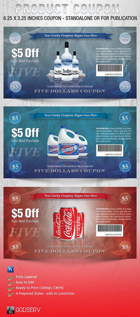 Free Product Coupon Templates 02 - GraphicMule