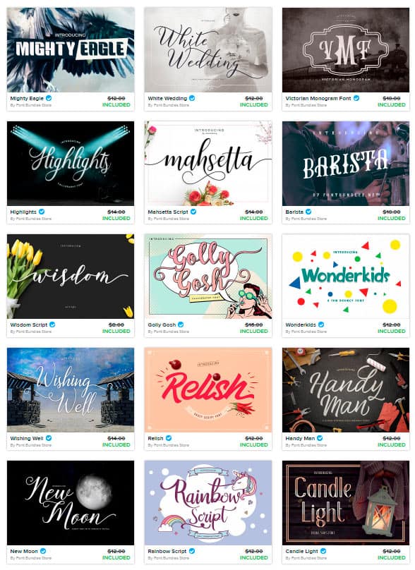 Font Bundle Volume II - in-house fonts from Spring 2017 | Graphicmule