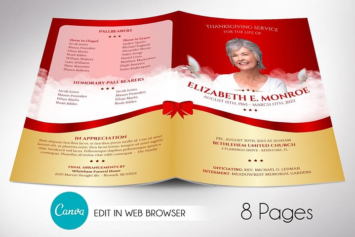 26 Victorian Style Funeral Program Templates - GraphicMule