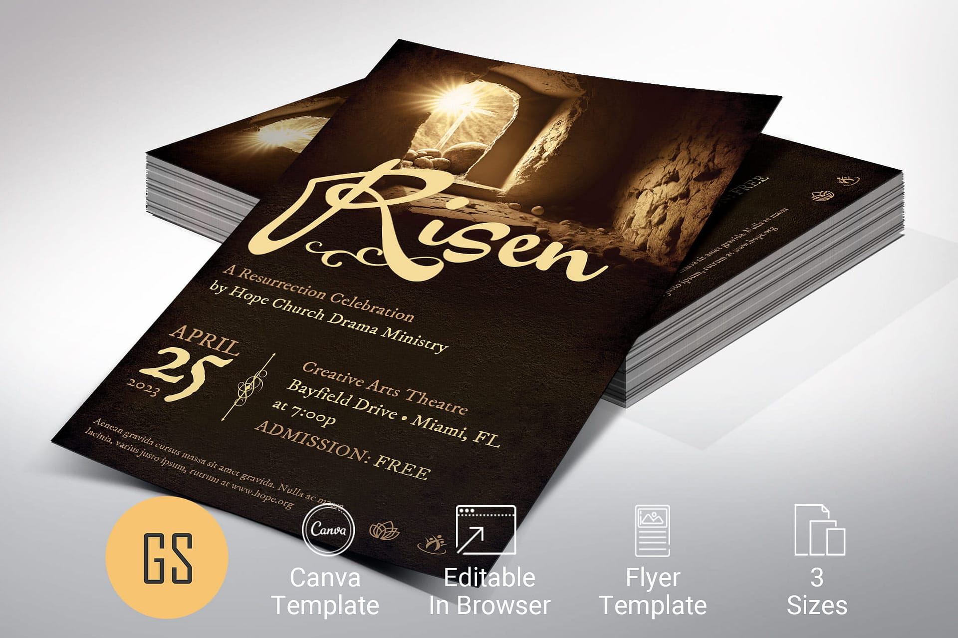 34 Easter Flyer Templates for Churches - GraphicMule